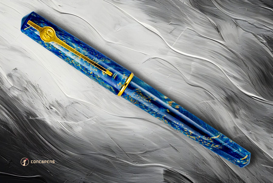 Stable Wood Fountain Pen - Blue - CONCOPENS - Artisanal Fountain Pens ...