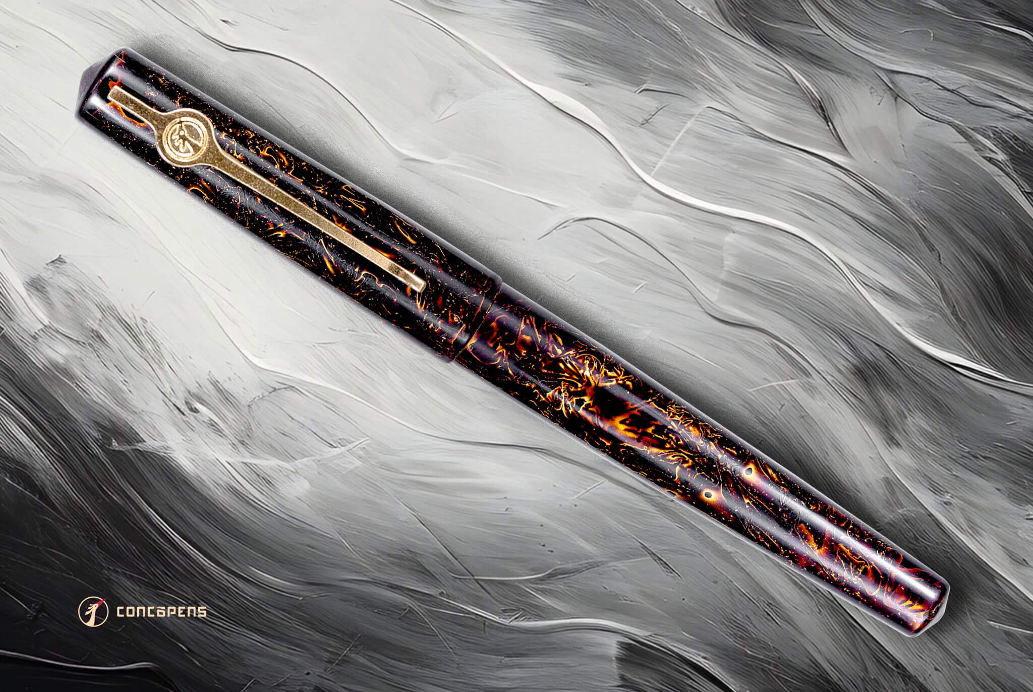 Vietnamese Lacquer Fountain Pen - Black Kim - CONCOPENS - Artisanal ...